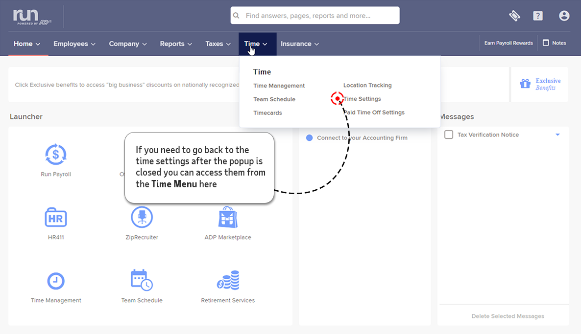 ADP Timekeeping Setup