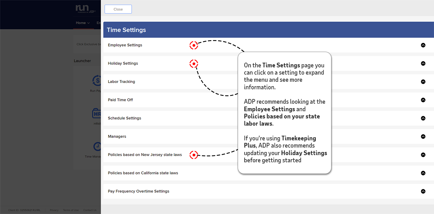 ADP Timekeeping Setup