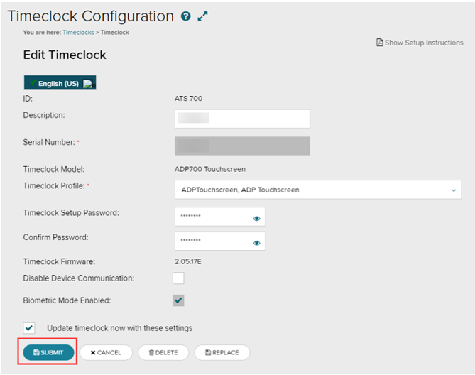 TLM Support - Timeclocks