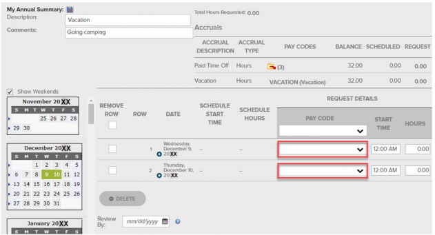 TLM Support - Accruals / PTO